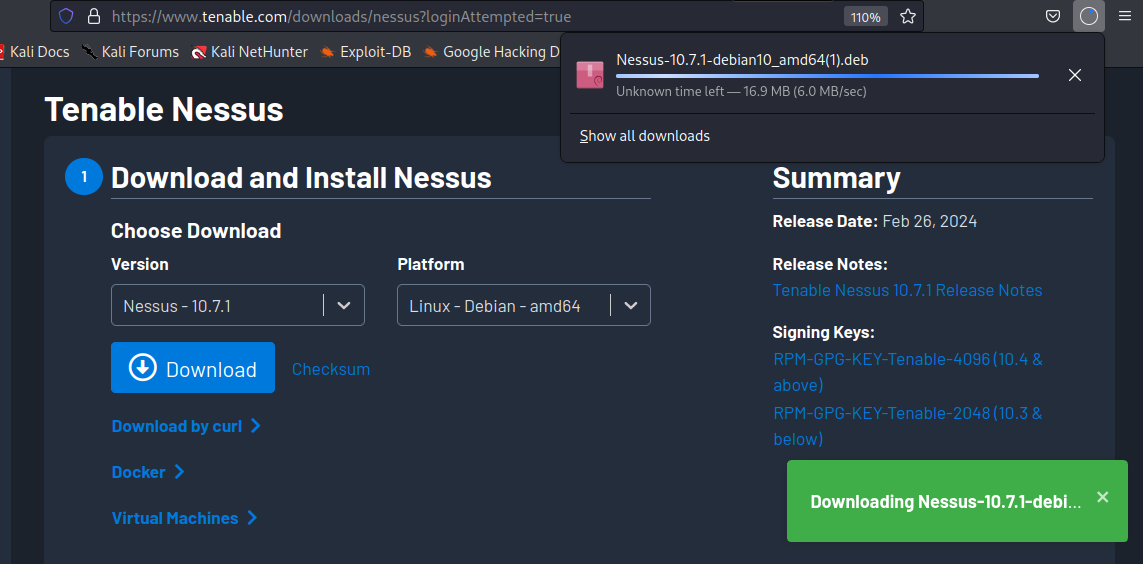 Instalación de NESSUS ESSENTIALS